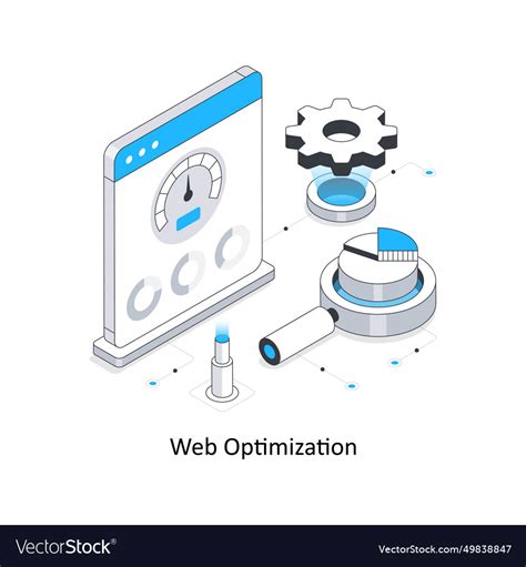 Web Optimization Isometric Stock Eps Royalty Free Vector