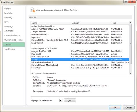 Microsoft Office 2013 X64 Excel Inquire Plugin Microsoft Qanda