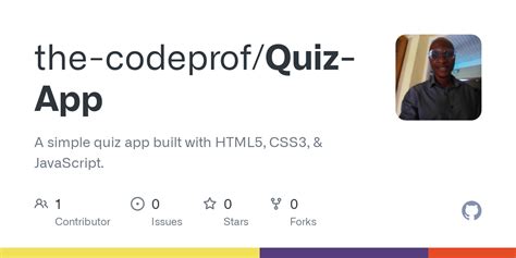 GitHub The Codeprof Quiz App A Simple Quiz App Built With HTML CSS JavaScript