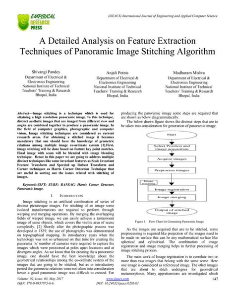 A Detailed Analysis On Feature Extraction Techniques Of Panoramic Image