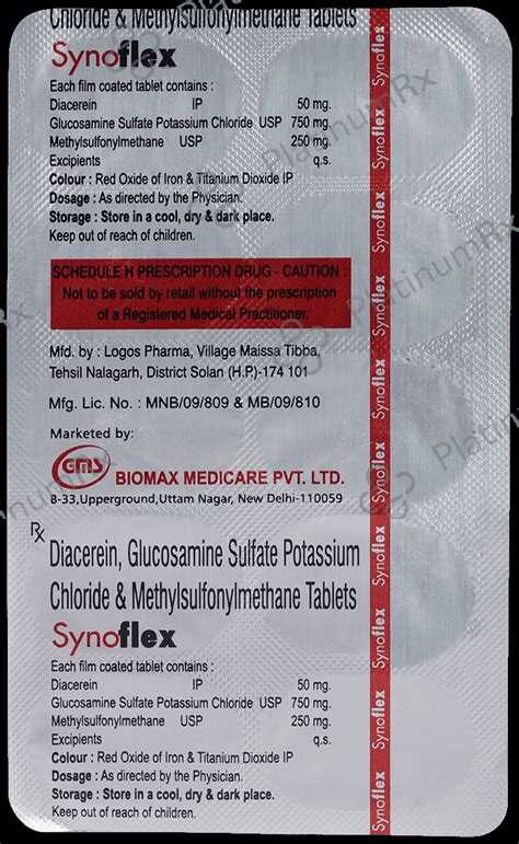 Synoflex Tablet 10s Save 30 On Substitute Medicine