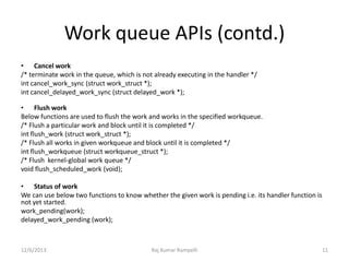 Tasklet Vs Work Queues Deferrable Functions In Linux Pptx