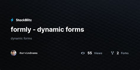 Formly Dynamic Forms Stackblitz