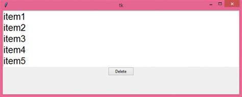Python Tkinter Listbox Delete All