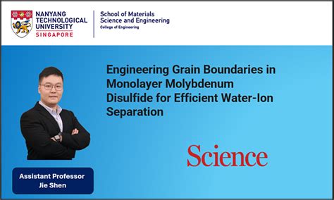 Ntu Mse Research By Asst Prof Jie Shen Published In Science School Of Materials Science And