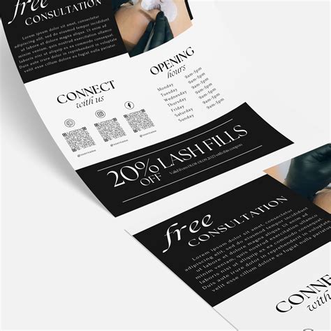 Lash Tech Flyer Template Beauty Flyer Esthetician Brochure Template