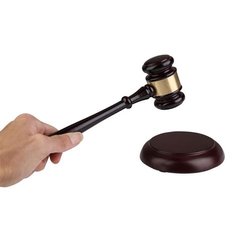 Accessoire Enchères Professionnel Ensemble Marteau And Bloc Bois Cadeau
