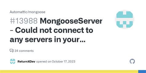 Mongooseserverselectionerror Could Not Connect To Any Servers In Your