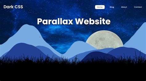 Parallax Scrolling Website using Html CSS JavaScript - Dark CSS