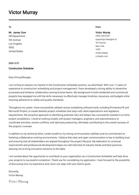 17 Construction Superintendent Cover Letter Examples And Templates For