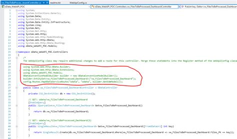 Web Api Coding My Webapiconfigcs For A Database First Odata Endpoint Service Stack