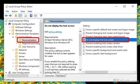 Windows 10 How To Enable Or Disable The Lock Screen WinBuzzer