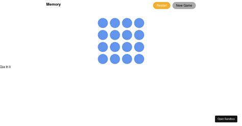 Memory Game Codesandbox
