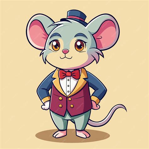 Fancy Mouse In Elegant Suit Cartoon Vector Illustration Premium Ai Generated Vector