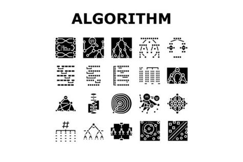 Algorithm Data Technology Ai Icons Set V Graphic By Stockvectorwin