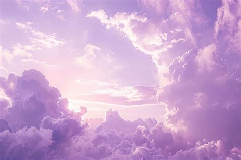 Premium Photo Lilac Sky Background With Clouds