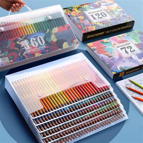 48 72 120 160 유성 색연필 전문 낙서 색칠 공부 펜 세트 학생 펜 연필 And 쓰기 공급