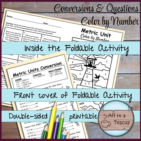 Metric Measurement Conversion Summer Mini Bundle Foldable Coloring Activity