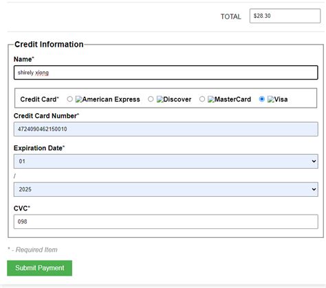 Why Did Not Work After Click Submit Payment Button Chegg