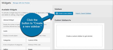 How To Add Custom Sidebars With Dynamic Widgets In Wordpress Greengeeks