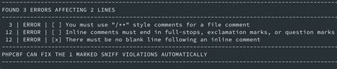 does phpcbf fix comments · issue 1759 · wordpress wordpress coding