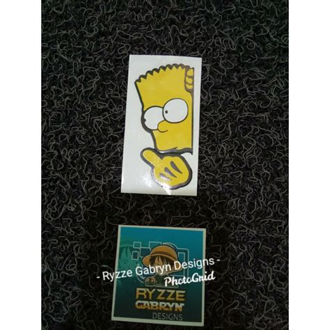 Bart Simpson Cutout Sticker Shopee Philippines