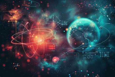 data science technology abstract background premium ai generated image