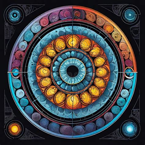 Fibonacci Sequence Circular Spiral Illustration For Adults Beautiful