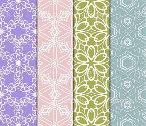 아트 데코 패턴의 기하학적 요소 집합입니다 완벽 한 패턴입니다 벡터 일러스트입니다 인쇄 프레 젠 테이 션 섬유 산업을 위한