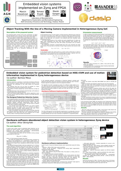 PDF Embedded Vision Systems Implemented On Zynq And FPGA Demo Night DASIP