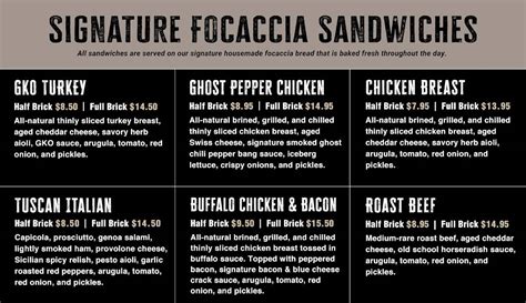 Menu At Bricks And Bowls Desserts Orlando
