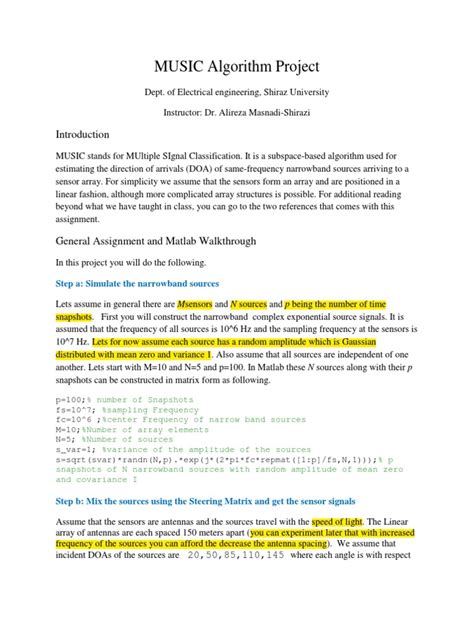 music algorithm project pdf matrix mathematics applied mathematics