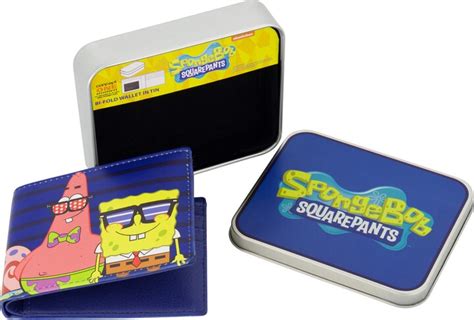 Concept One Nickelodeon SPONGEBOB AND PATRICK Bifold Wallet Slim Wallet With Decorative Tin For