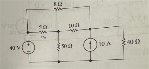 Solved For The Circuit Shown Below Determine The Voltage Chegg