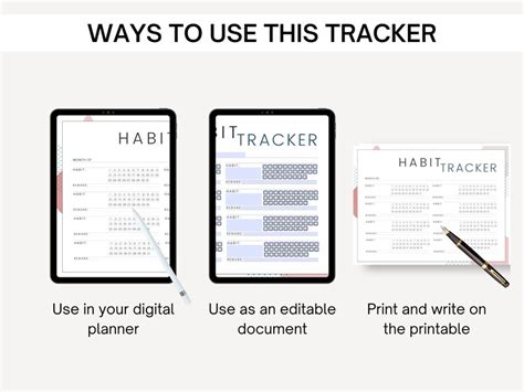 Adhd Habit Tracker Printable Habit Tracker