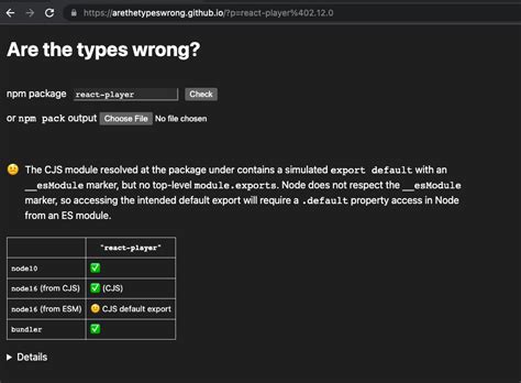 Types Wrong For Esm Module Node16 Nodenext · Issue 1613