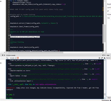 ValueError Numpy Ufunc Size Changed H Not Created During Label Frames Issue