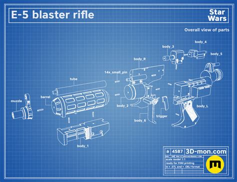 E 5 Blaster Rifle 3demon