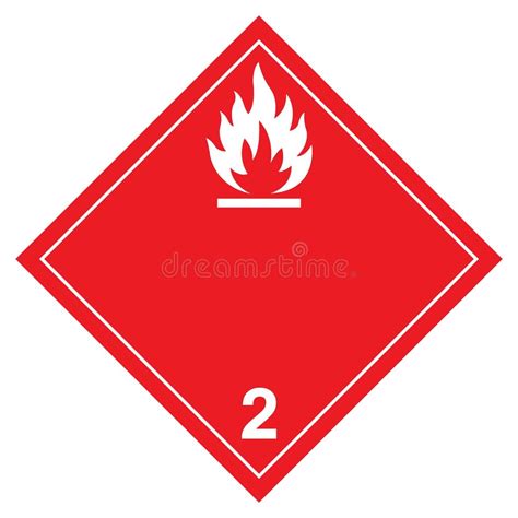 Hazardous Class 2 Flammable Sign Stock Illustrations 8 Hazardous