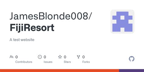 Github Jamesblonde008fijiresort A Test Website