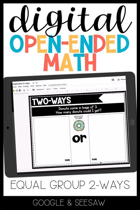 digital math open ended math equal groups 2 ways artofit