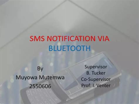 ppt sms notification via bluetooth powerpoint presentation free