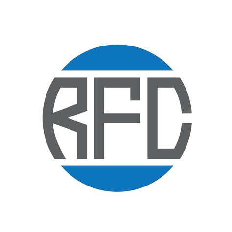 RFC Letter Logo Design On White Background RFC Creative Initials Circle Logo Concept RFC