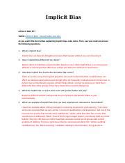 Implicit Bias Babe Docx Implicit Bias IMPLICIT BIAS PPT VIDEO IMPLICIT BIAS Peanut