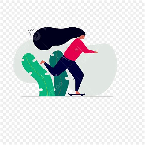 소녀 스케이트 보드 핸드 드로잉 비즈니스 요소 소녀 스케이트 보드 만화 손으로 그린 피트니스 Png 일러스트 및 이미지 에 대한 무료 다운로드 Pngtree