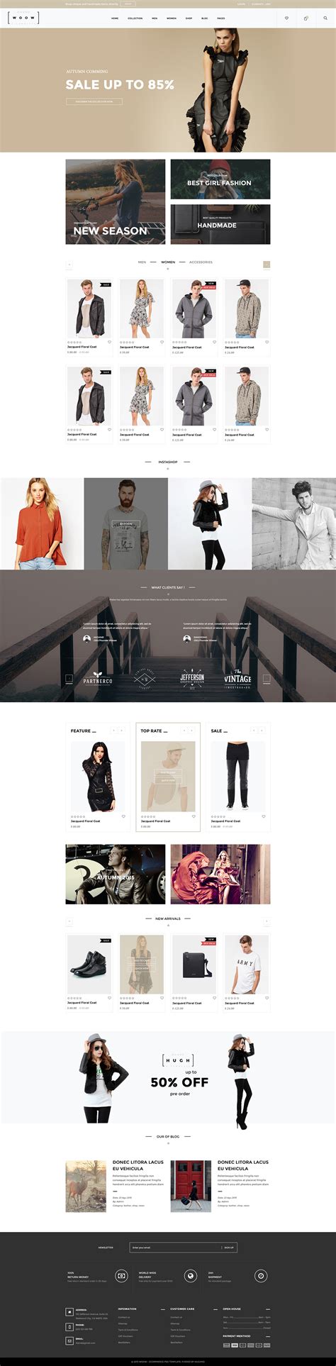 Woow Responsive Woocommerce Theme On Behance