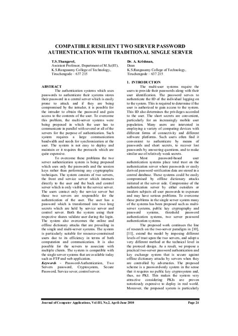Pdf Compatible Resilient Two Server Password Authentication With Traditional Single Server