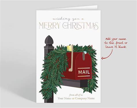 Mailbox Garland Swag Christmas Card 1030449 The Gallery Collection