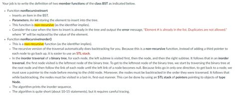 Solved Instructions The Class Bst Creates Binary Search