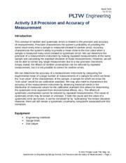 Precision Accuracy Measurment Activity Precision And Accuracy Of Measurement